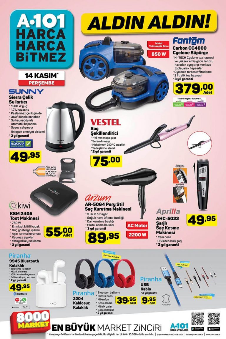 A101 14 Kasım 2019 Aktüel Ürünler Kataloğu | Aktüel Ürünler