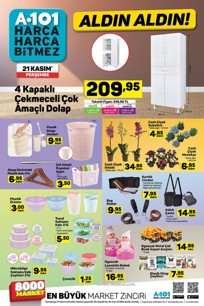 A101 21 Kasım 2019 Aktüel Ürünler Kataloğu | Aktüel Ürünler