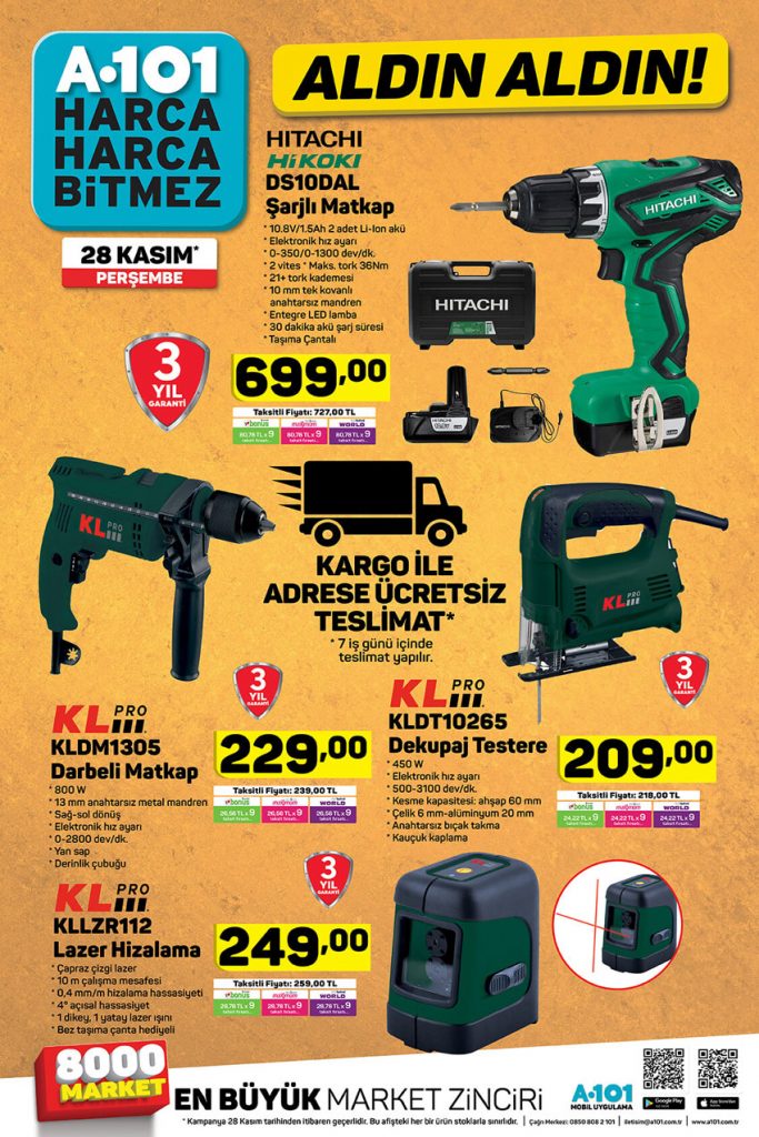 A101 28 Kasım 2019 Aktüel Ürünler Kataloğu | Aktüel Ürünler