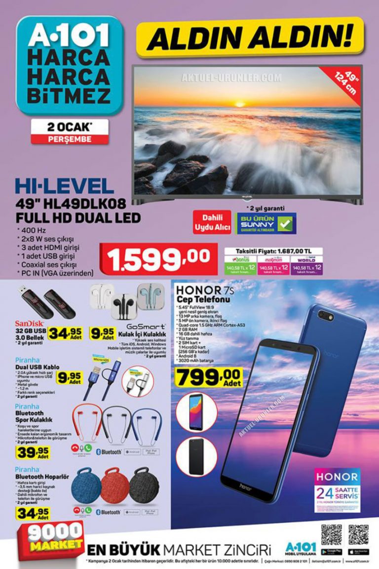 A101 2 Ocak 2020 Aktüel Ürünler Kataloğu | Aktüel Ürünler