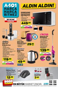 A101 30 Ocak 2020 Aktüel Ürünler Kataloğu | Aktüel Ürünler