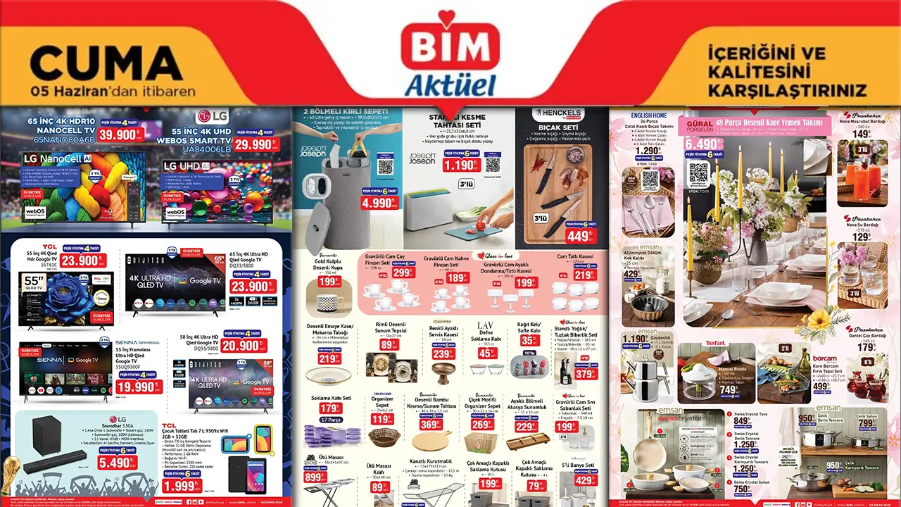 BİM 5 Haziran 2026 Aktüel Ürünler Kataloğu